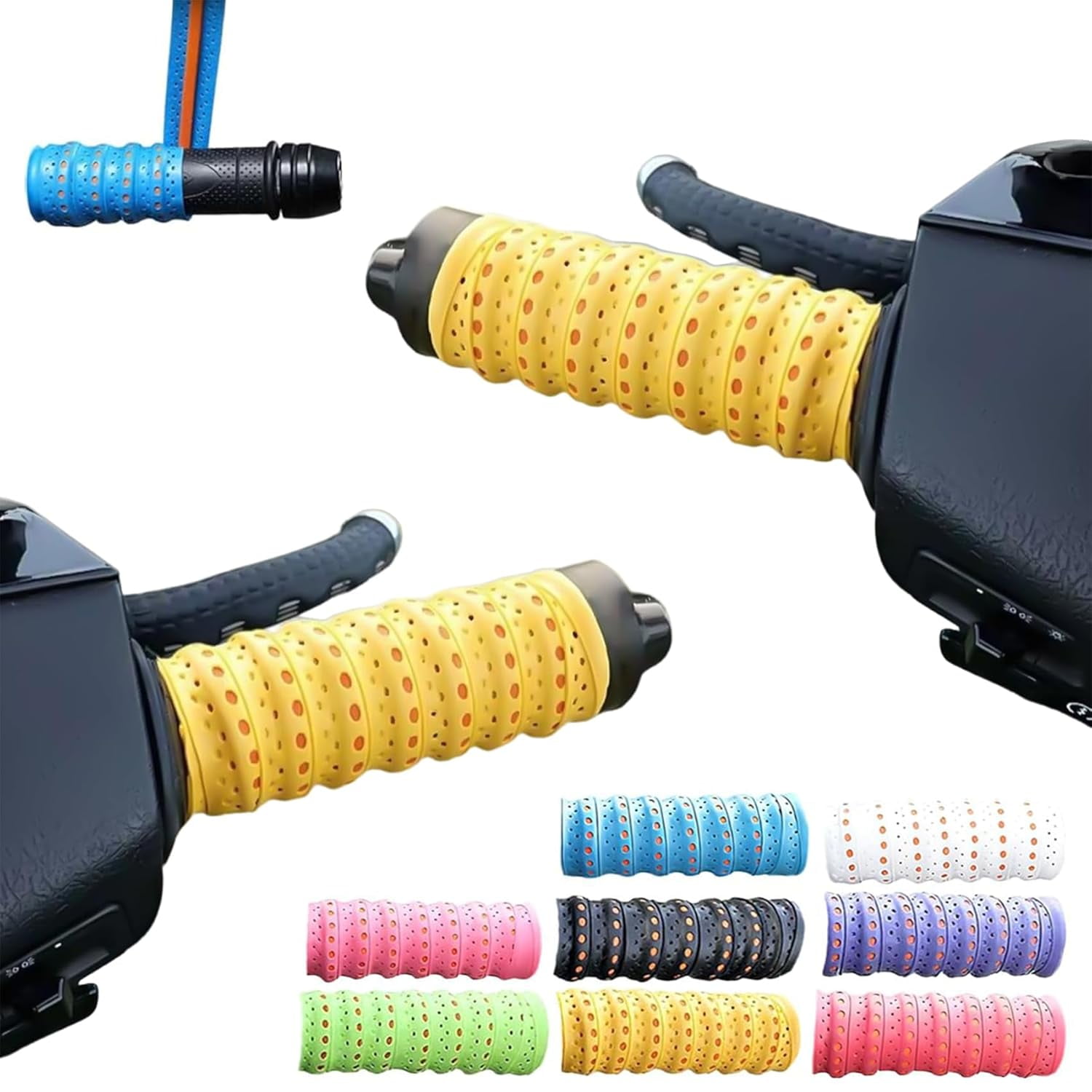Non-Slip Soft Silicone Grip Tape for Motorcycle Handlebars, 2026 New ...
