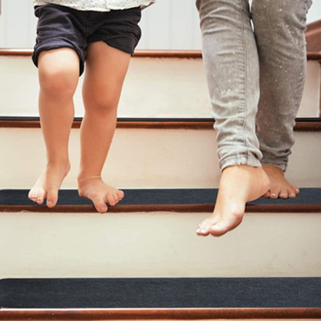 Non-Slip Solid Wood Carpet Stair Treads Floor Stair Protectors Device ...
