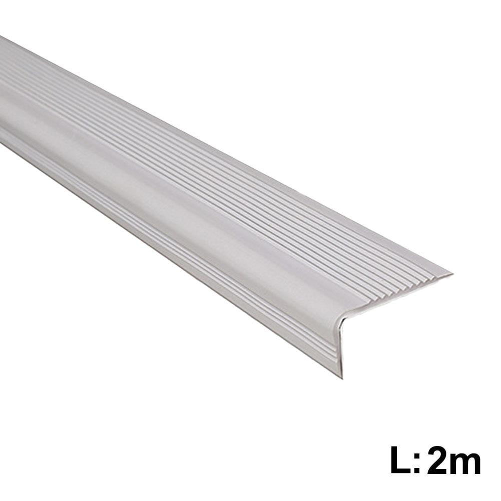 Non-Slip Stair Edge Protector 2M Length Easy Install PVC Rubber Grooved ...