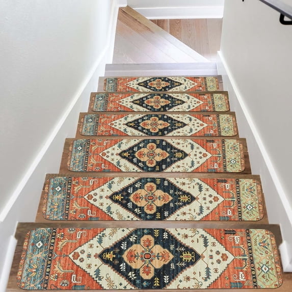 Non-Slip Stair Treads Matching Mat for Wooden Steps, Square Rubber ...