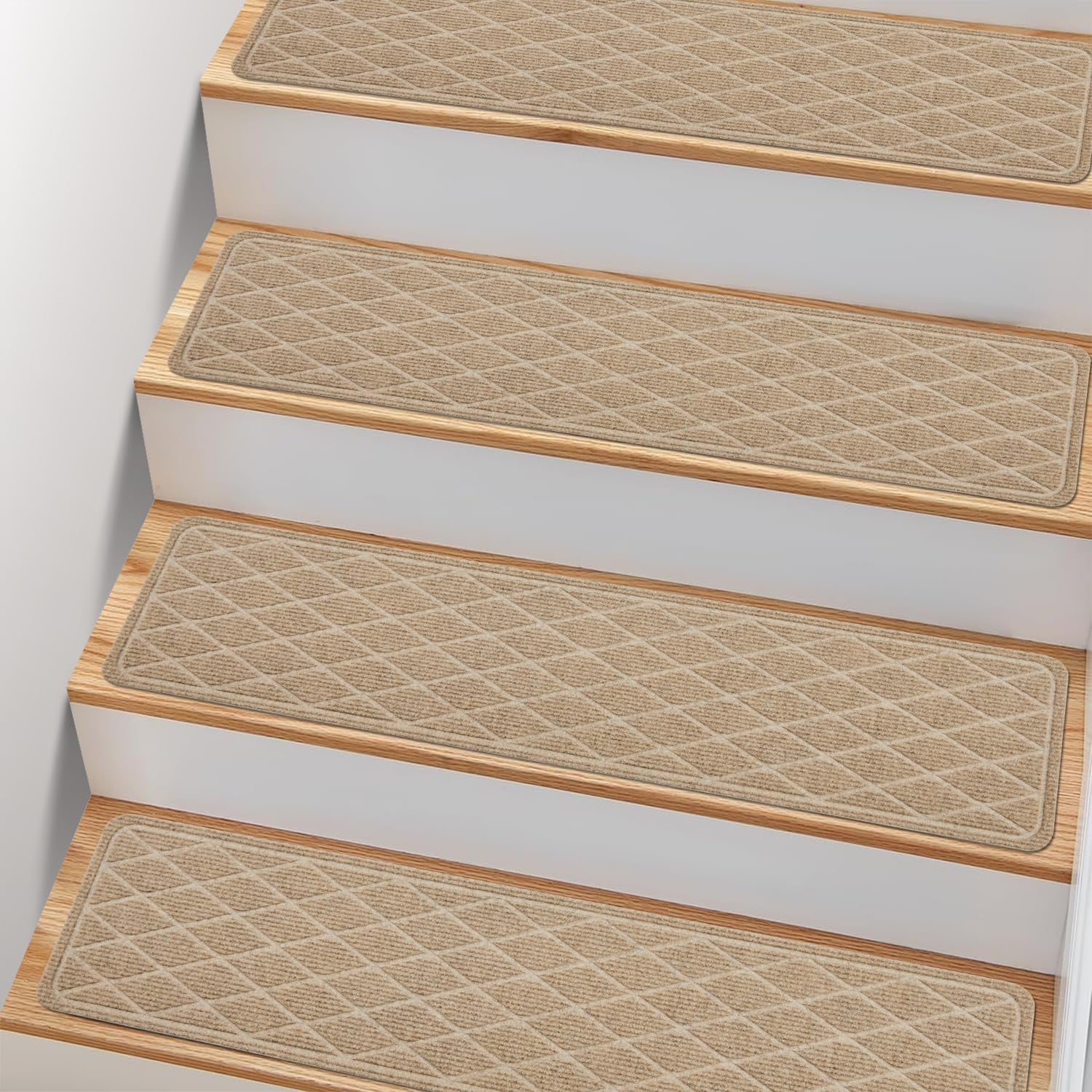 Non Slip Stair Treads for Wooden Steps,15 Pack 8" X 30" Stairs Carpet ...