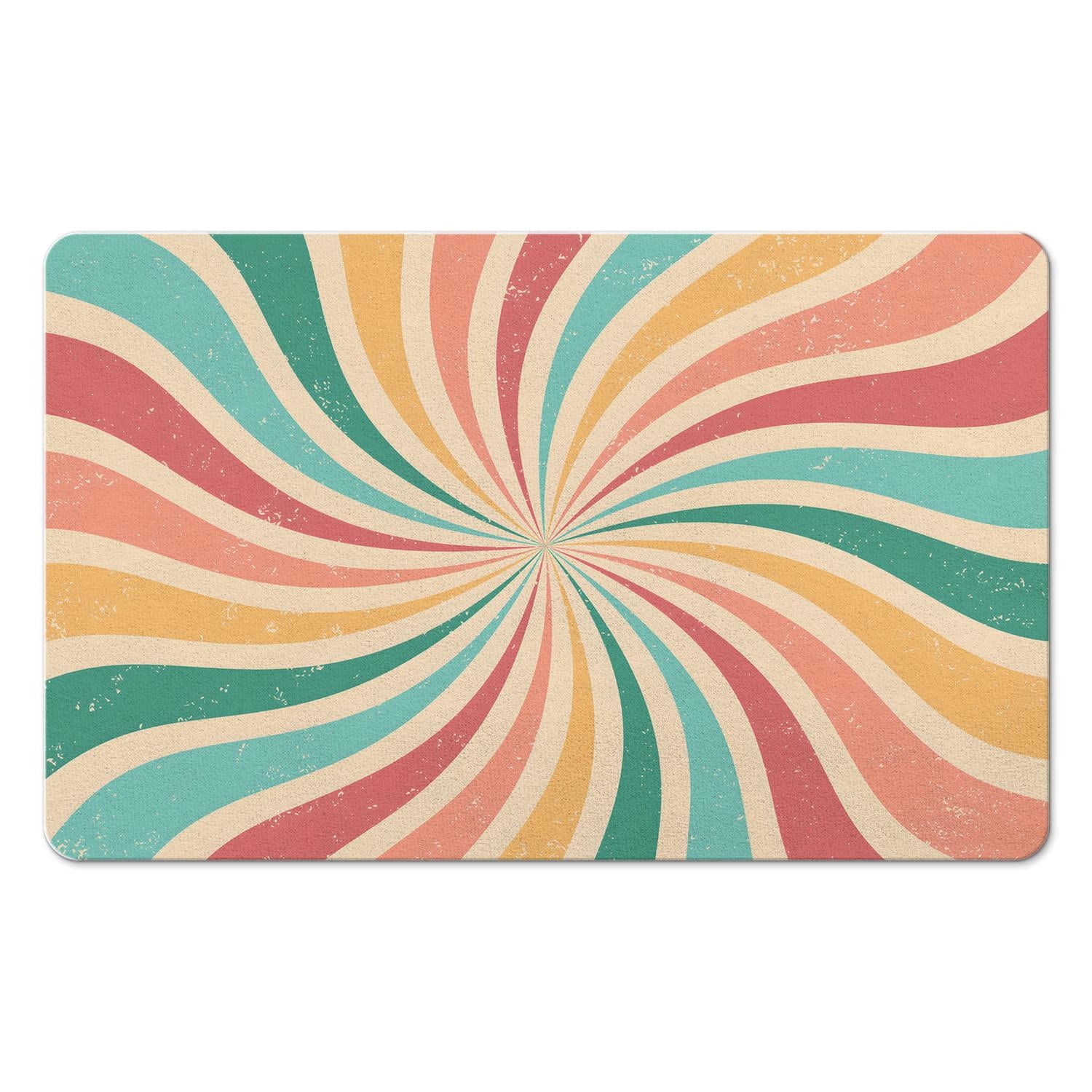 Non-Slip Vintage Sun Bath Mat - Warm and Soft, Brings Colorful ...
