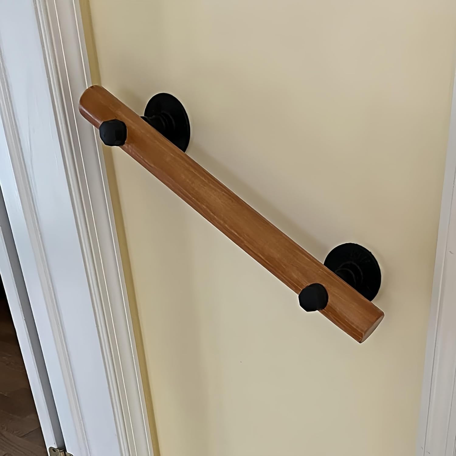 Non-Slip Wood Handrails for Indoor Stairs, Barrier-Free Staircase Grab ...