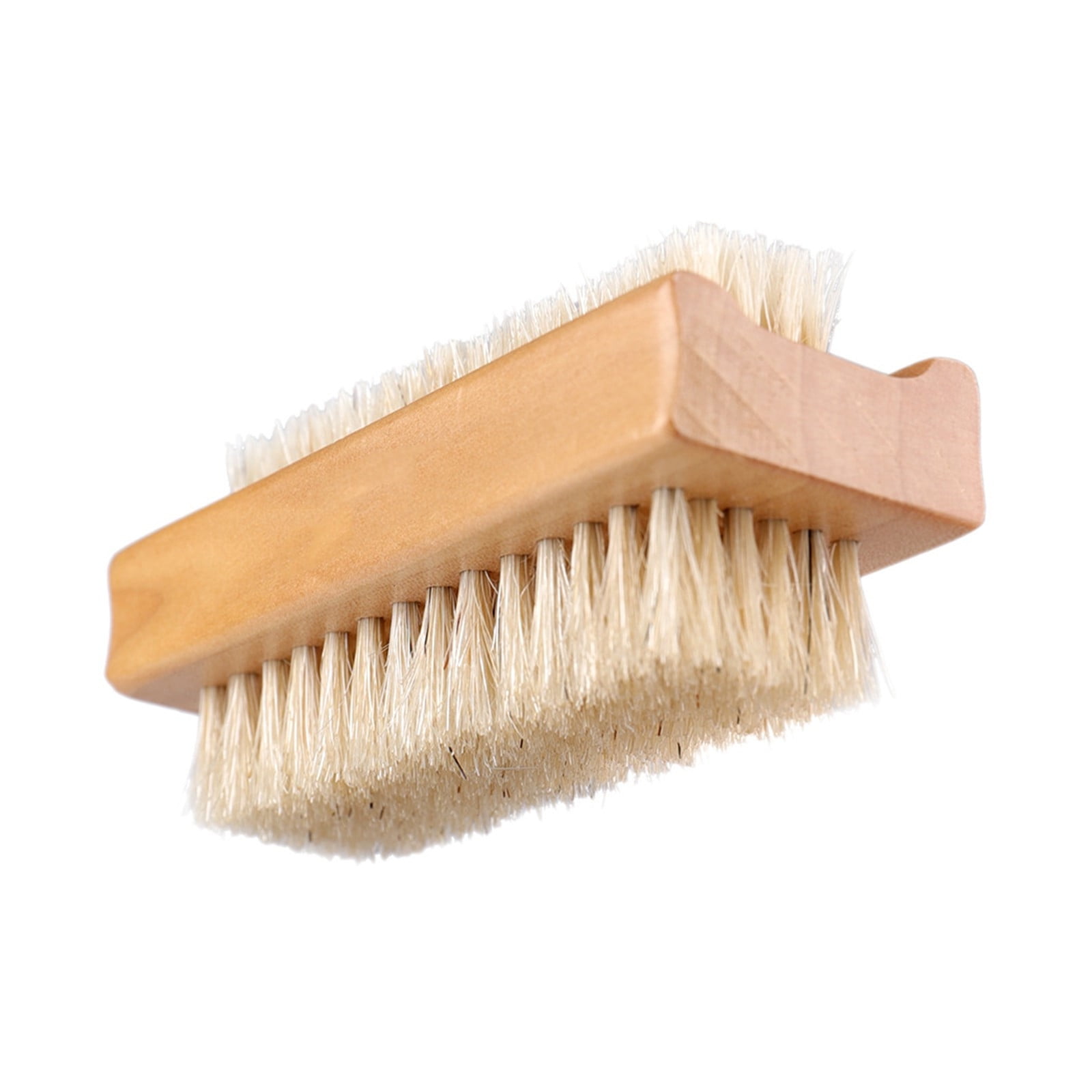 Non-Slip Wooden Two-sided Hand and Nail Brush with Fiber Bristle ...