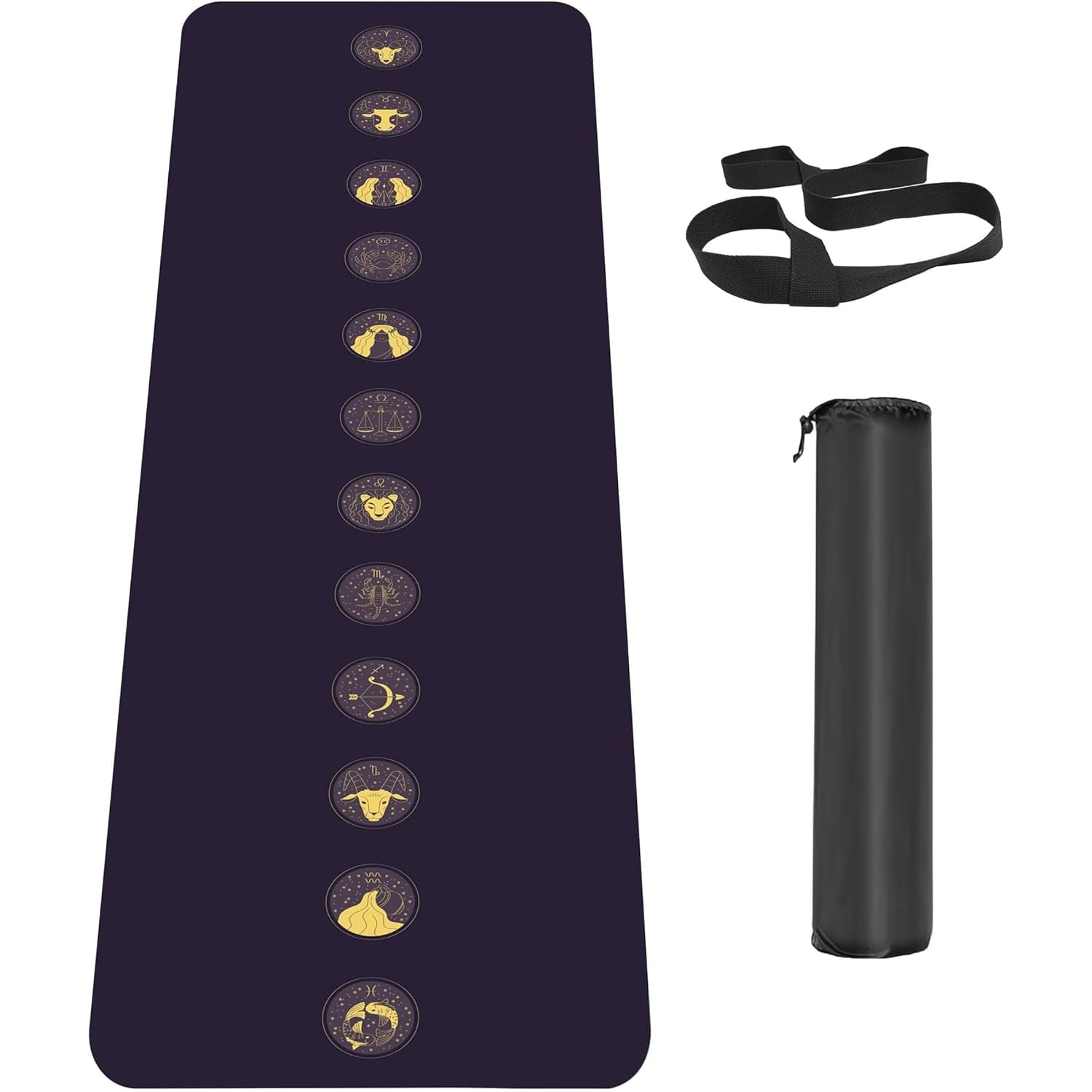 Non Slip Yoga Mat TPE Workout Mat for Men Women, Thick Workout Mat with ...