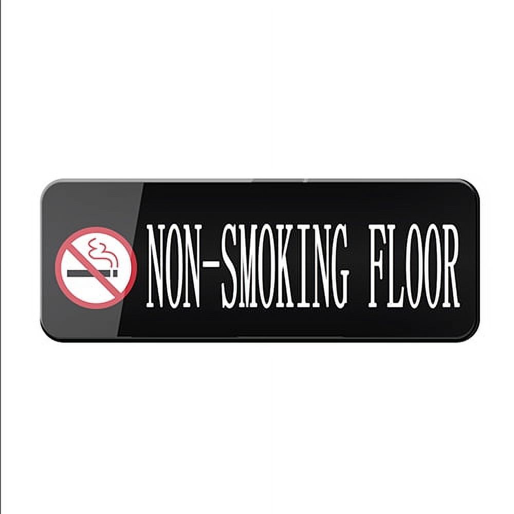 Non-Smoking Floor Sign, 10" X 3" Acrylic Smoking Signs With Strong ...