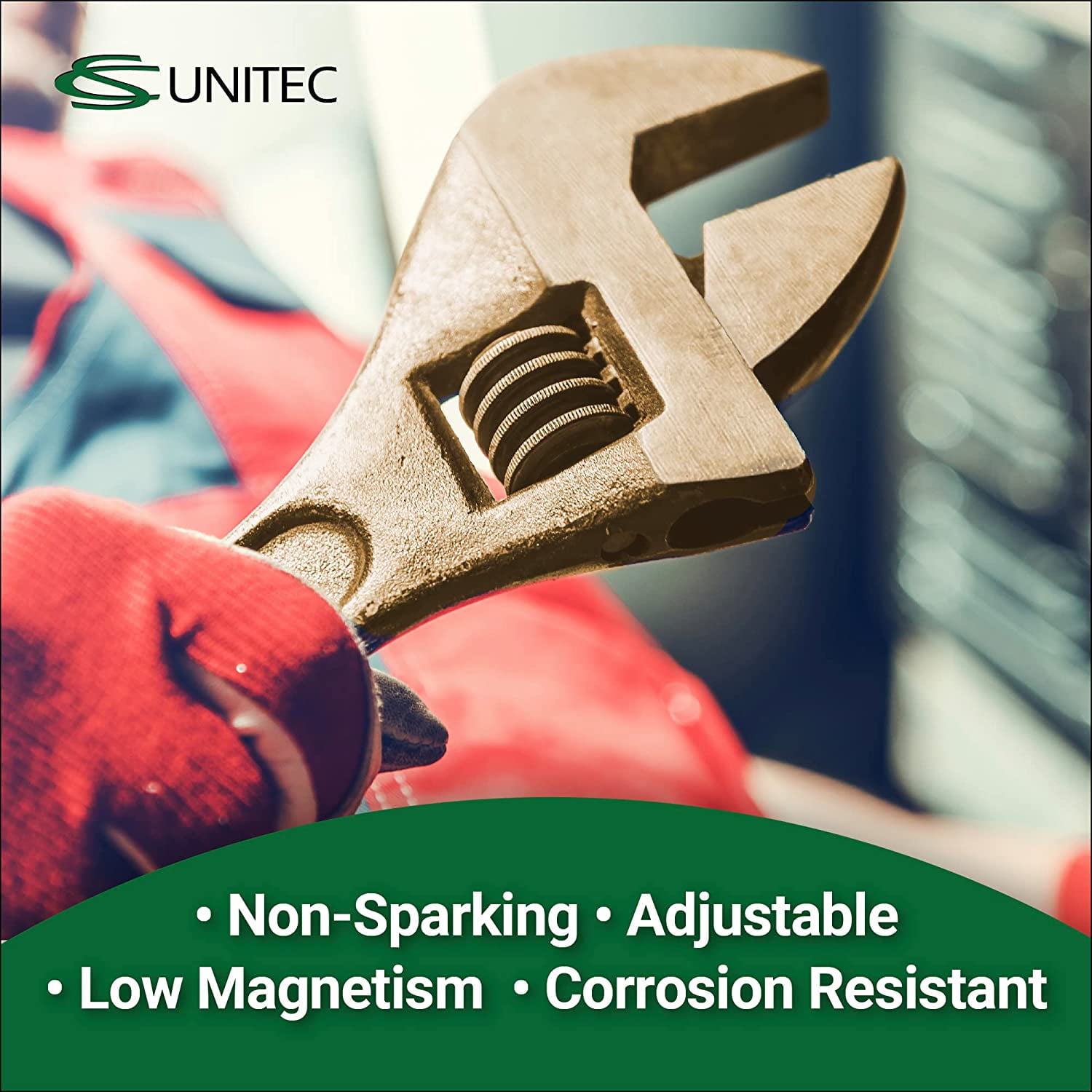 | Non-Sparking & Non-Magnetic Adjustable Wrench | 6in Aluminum Bronze ...