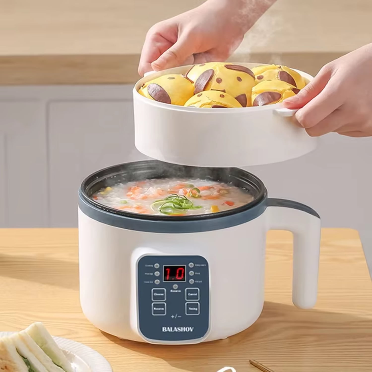 Non-Stick Smart Mechanical Multicooker Steamed Pot - Single Double ...