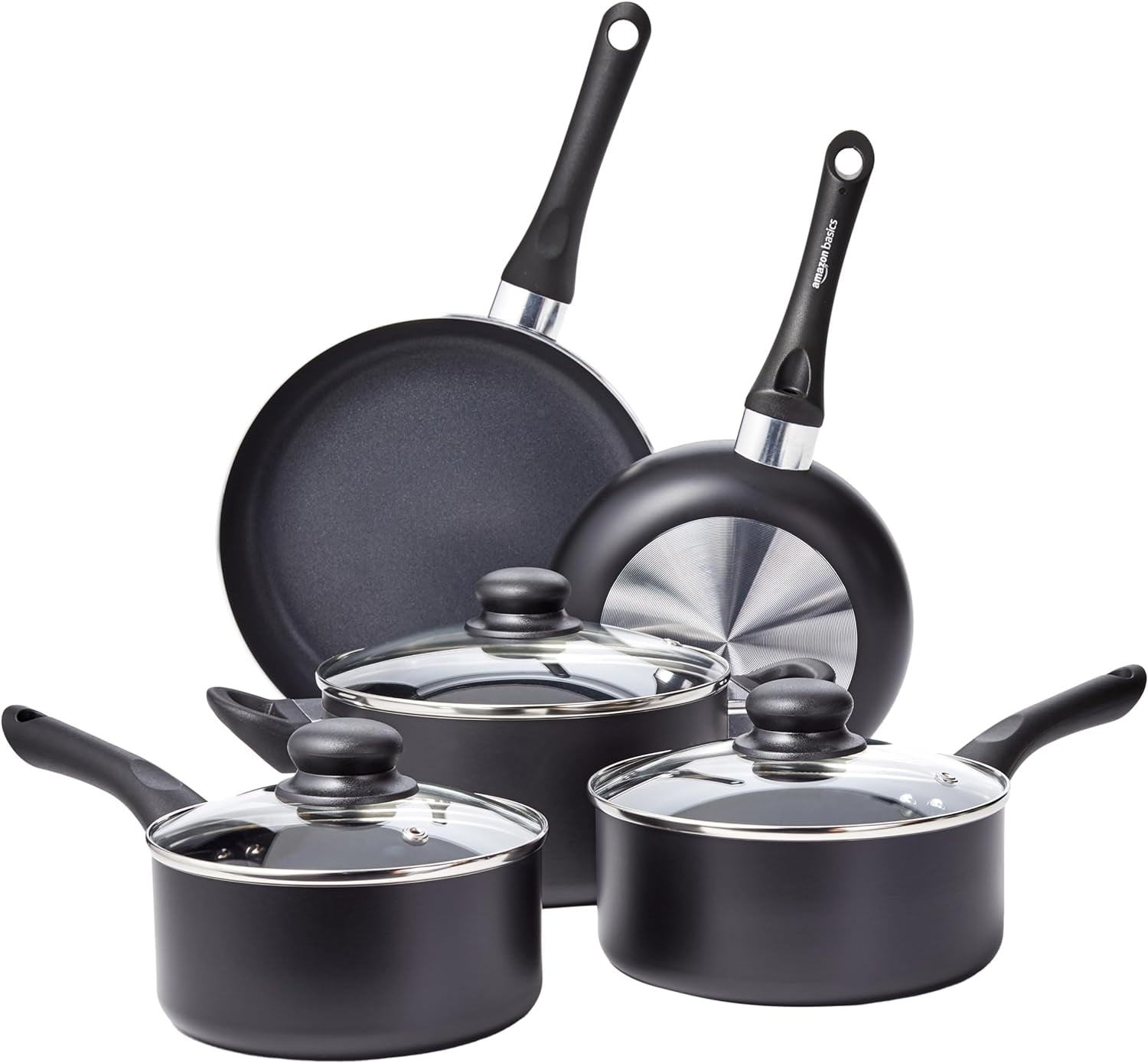 Non Stick 3-Piece Kitchen Cookware Set, Includes 8-inch, 10-inch, 12 ...
