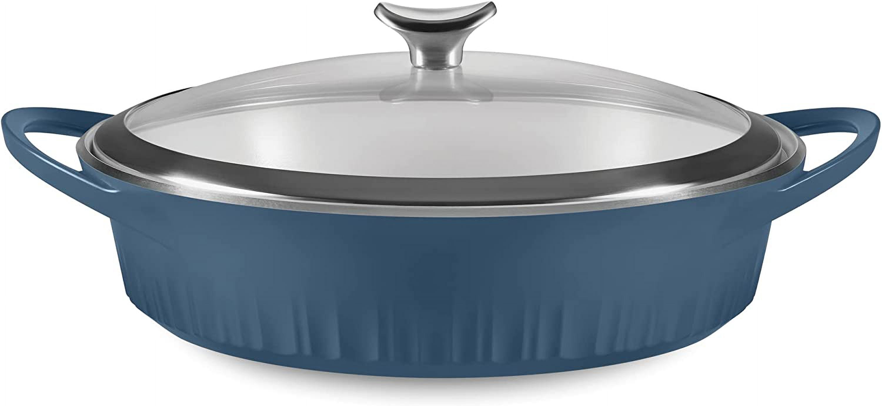 Non-Stick 4 Quart QuickHeat Braiser with Lid, Lightweight, Ceramic Non ...