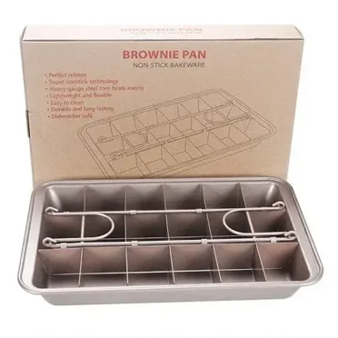 TECHTONGDA Square Brownie Mold Non Stick Brownie Pan with Heavy-Duty ...