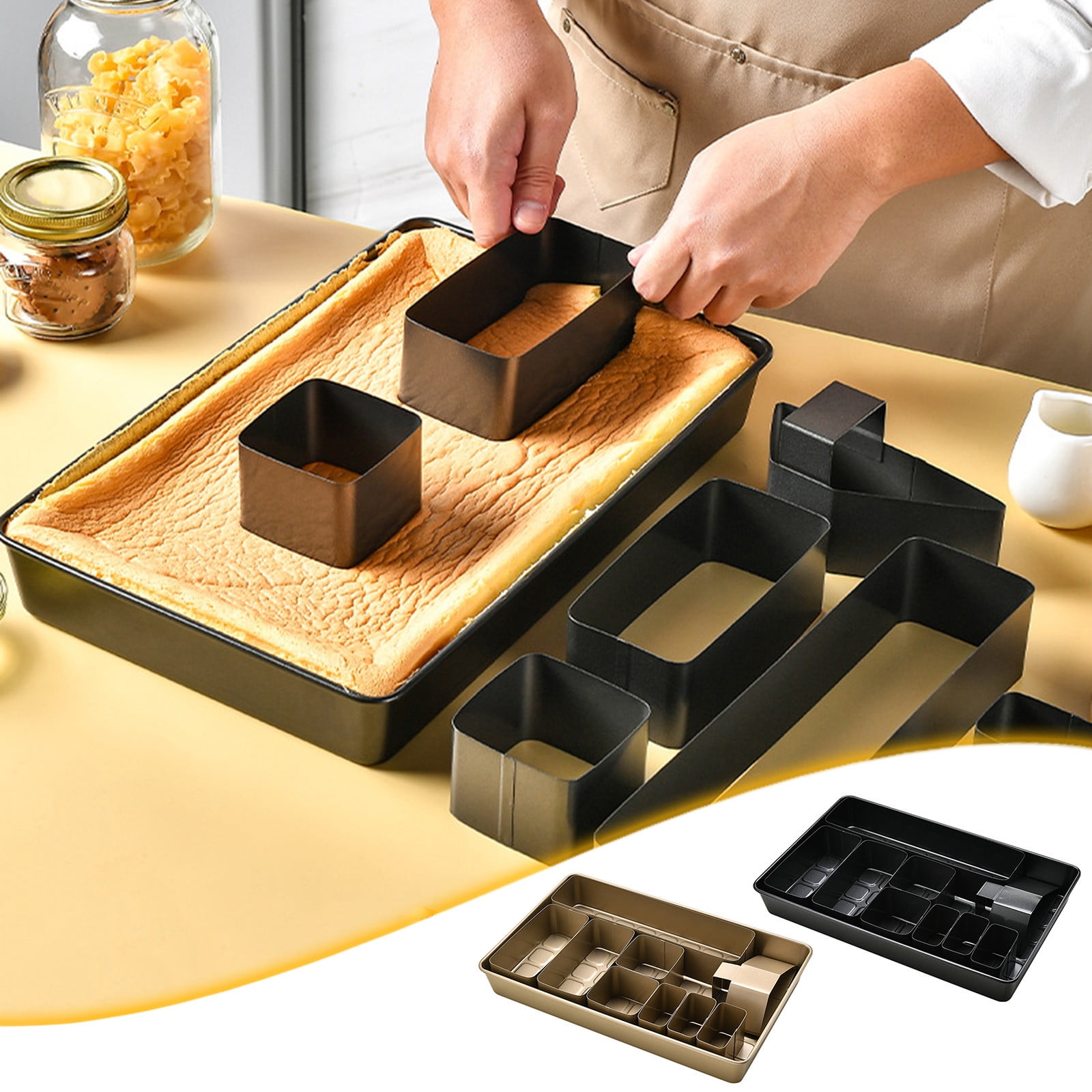 Non Stick Cake Baking Pan Set | DIY Alphabet & Number Mold | Carbon ...