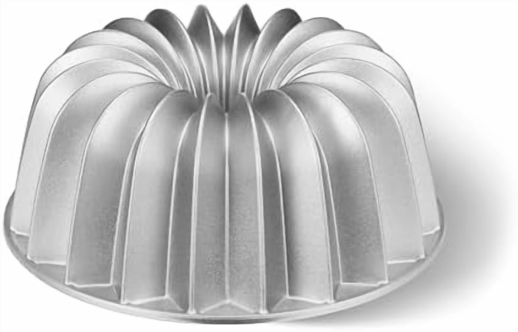 Non-Stick Cake Pan, 9.5-Inch Aluminum Cake Mold, 10 Cup Fluted Heavy ...