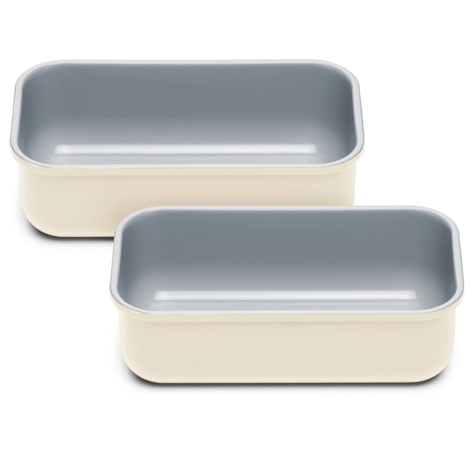 Non-Stick Ceramic 1 lb Loaf Pan Duo - Naturally Slick Ceramic Coating ...