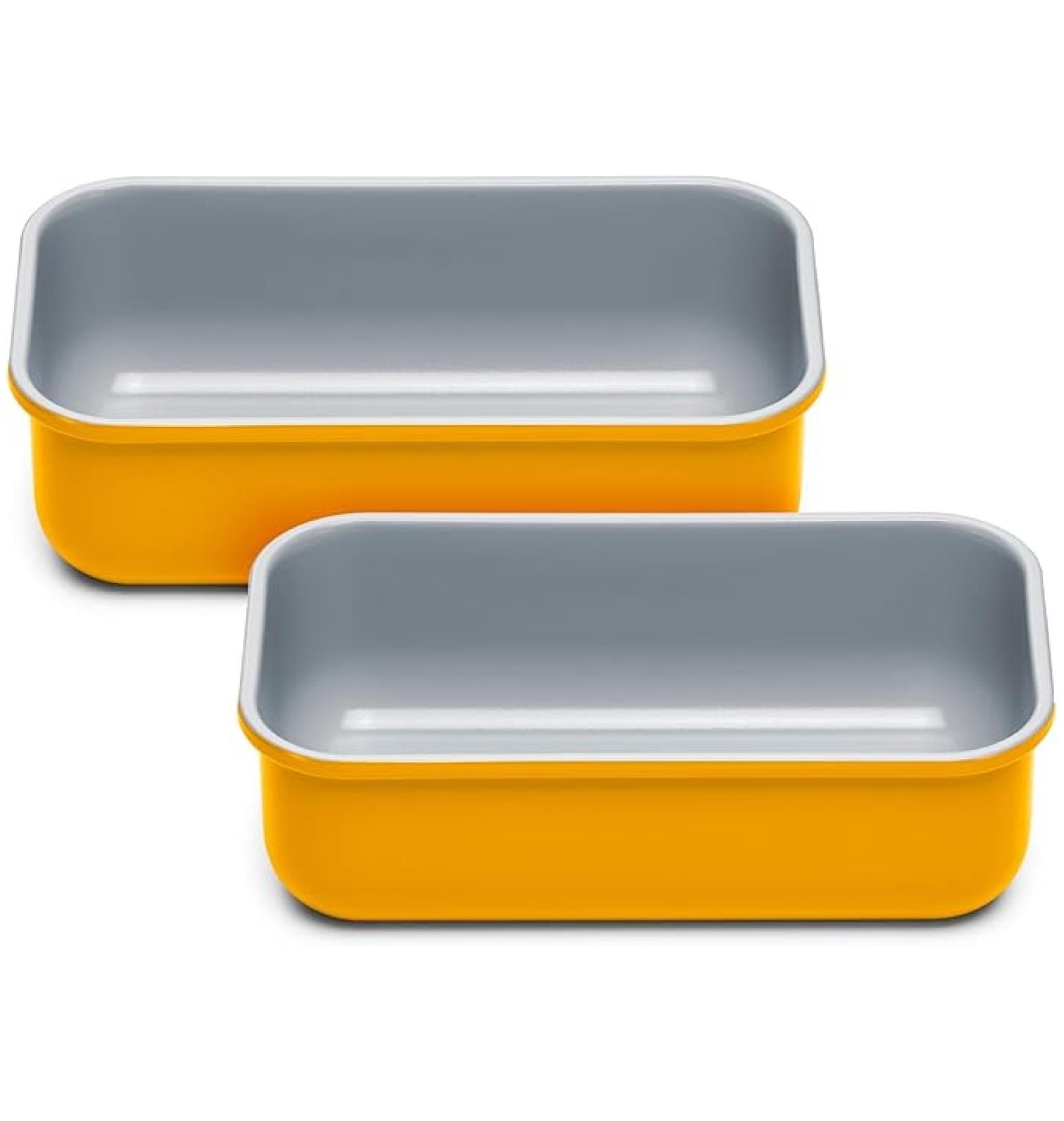Non-Stick Ceramic 1 lb Loaf Pan Duo - Naturally Slick Ceramic Coating ...