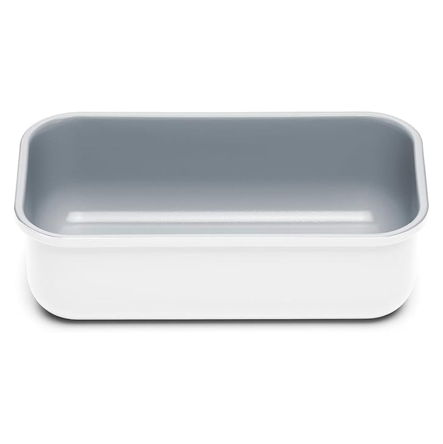 Non-Stick Ceramic Loaf Pan - 1 lb, White - Naturally Slick, Non-Toxic ...