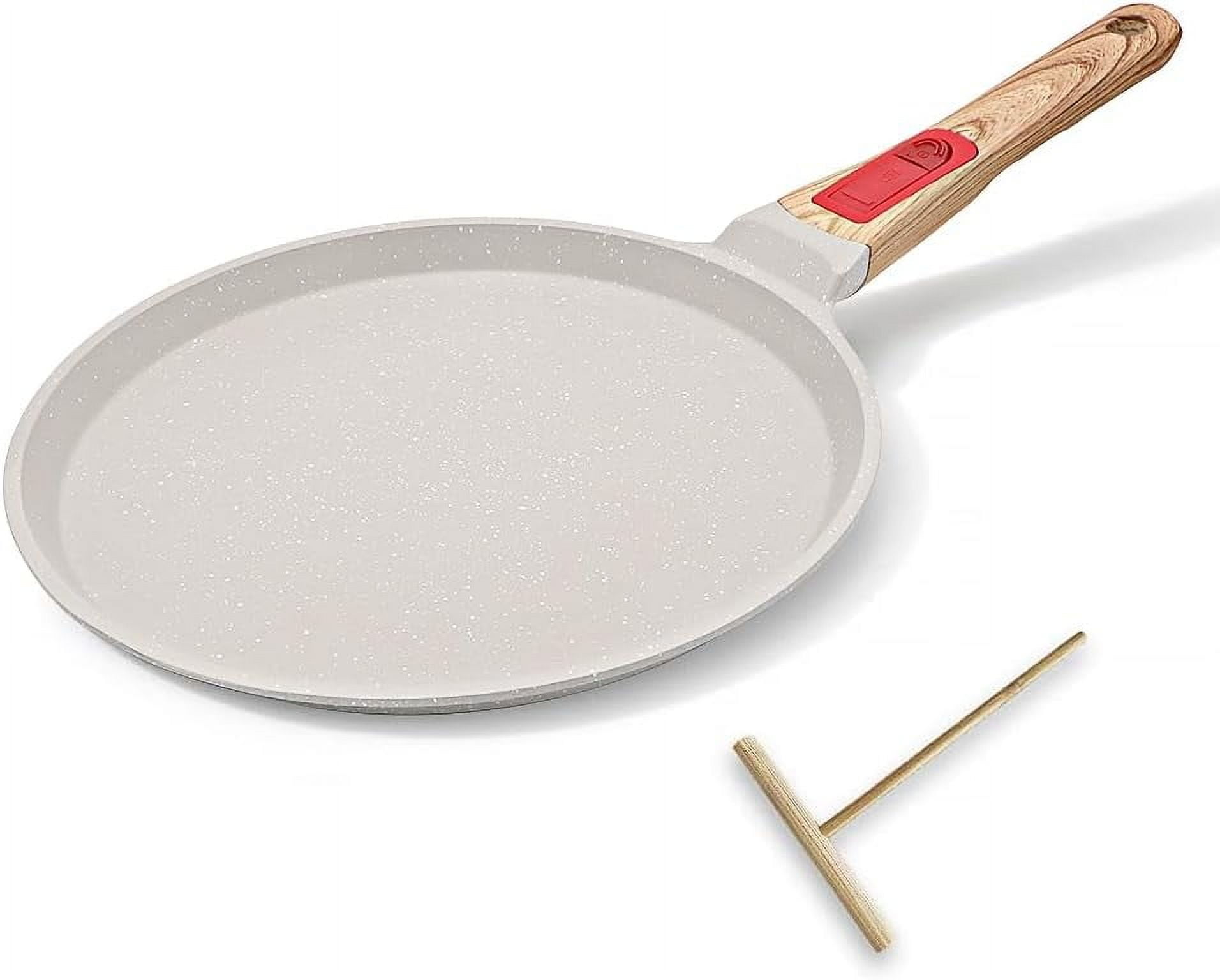 Non Stick Crepe Pan with Detachable Handle, 10 Inch Cast Aluminium Dosa ...