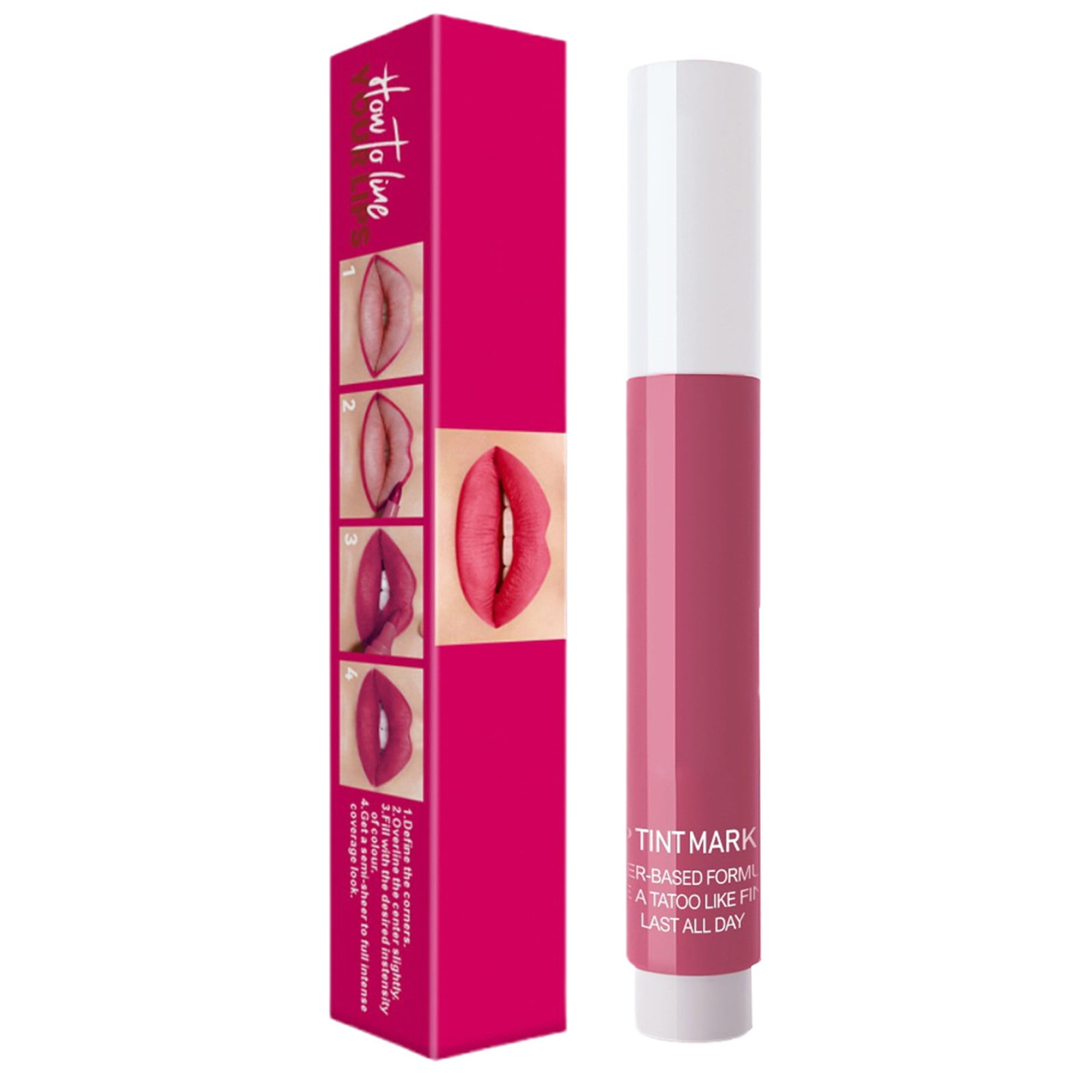 Non Stick Cup Lip Dye Pen Easy To Color Marker Lipstick Pen Lipliner ...