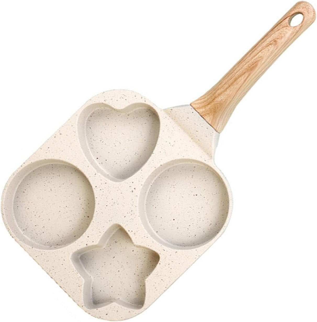 Non Stick Egg Frying Pans 4 Holes Shapes, Pancake Pan, Easy to Clean ...