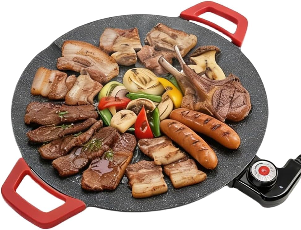Non-Stick Electric Indoor Grill Pan, 2026 Upgraded Indoor Grills ...