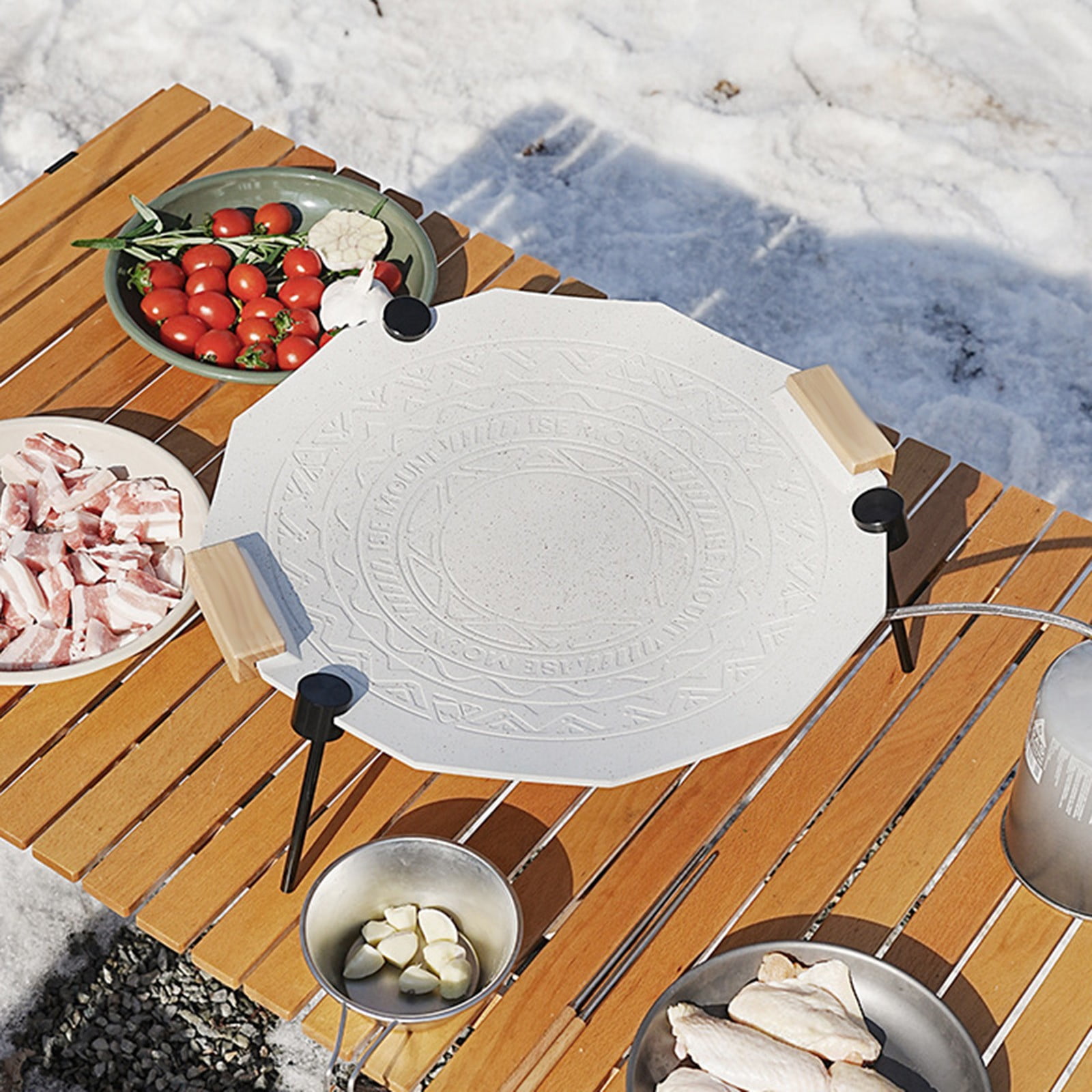 Non-Stick Hexagonal Grill Pan, 41cm Thickened Surface, Durable Cast ...