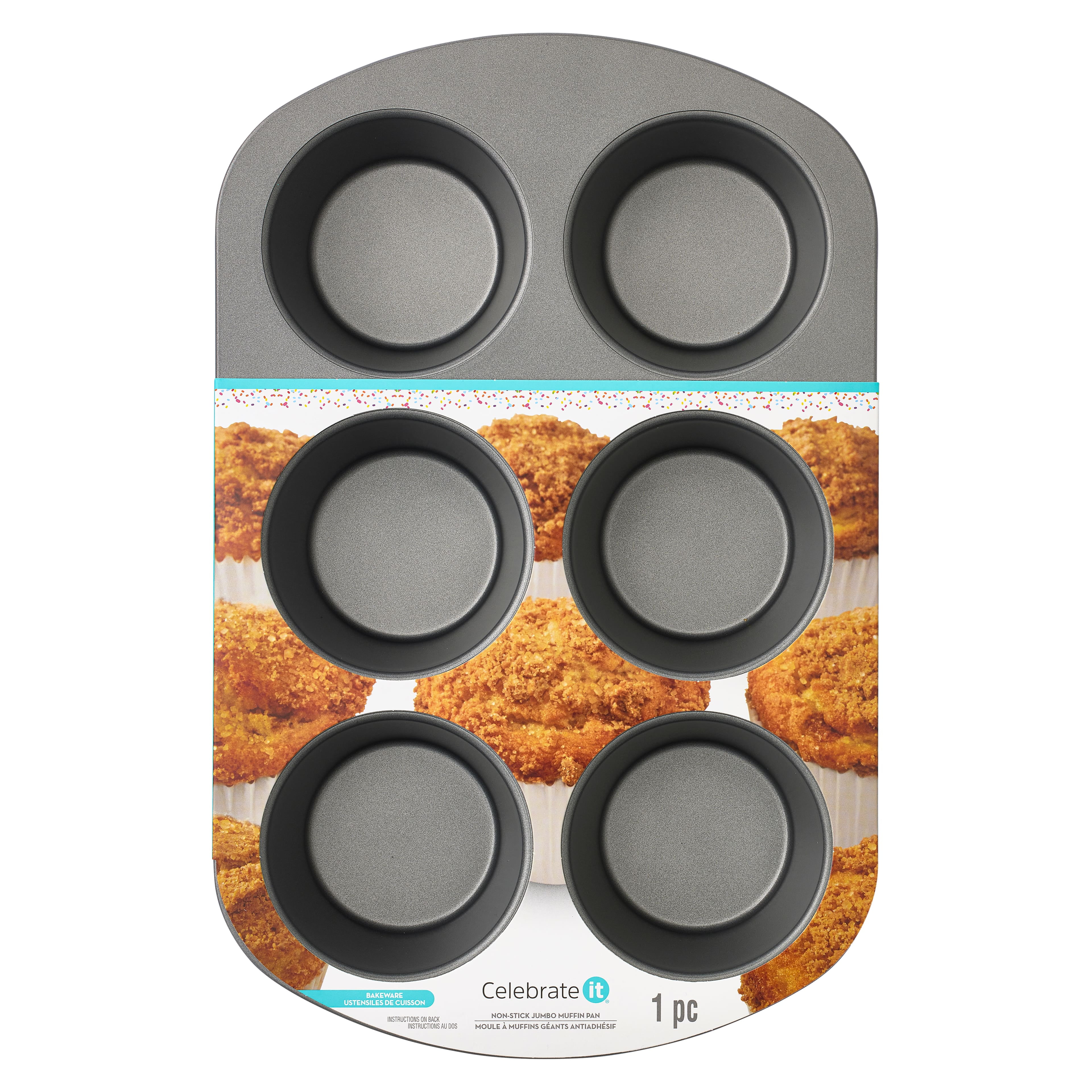 Celebrate It® Non-Stick Large Deep Baking Jumbo Muffin Pan - Walmart.com