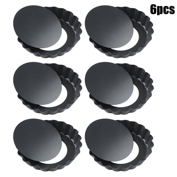 Non-Stick Mini Tart Pans Set for Baking Quiche and Tarts - 6 Pcs ...