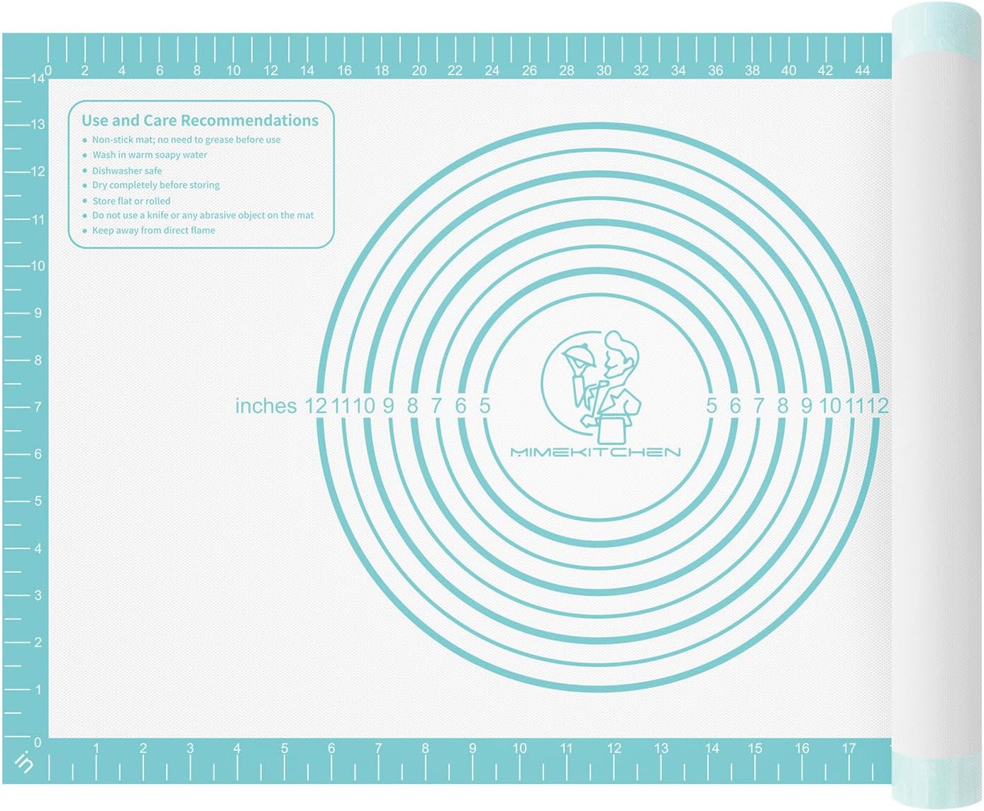 Non Stick Pastry Mat Dough Mat for Rolling Silicone Baking Mats ...