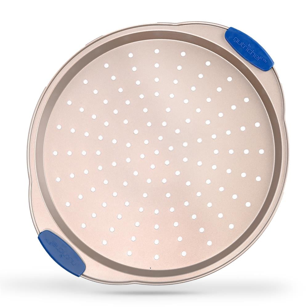 NutriChef, Non-stick Pizza Pan - Deluxe Nonstick Gold Coating Inside ...