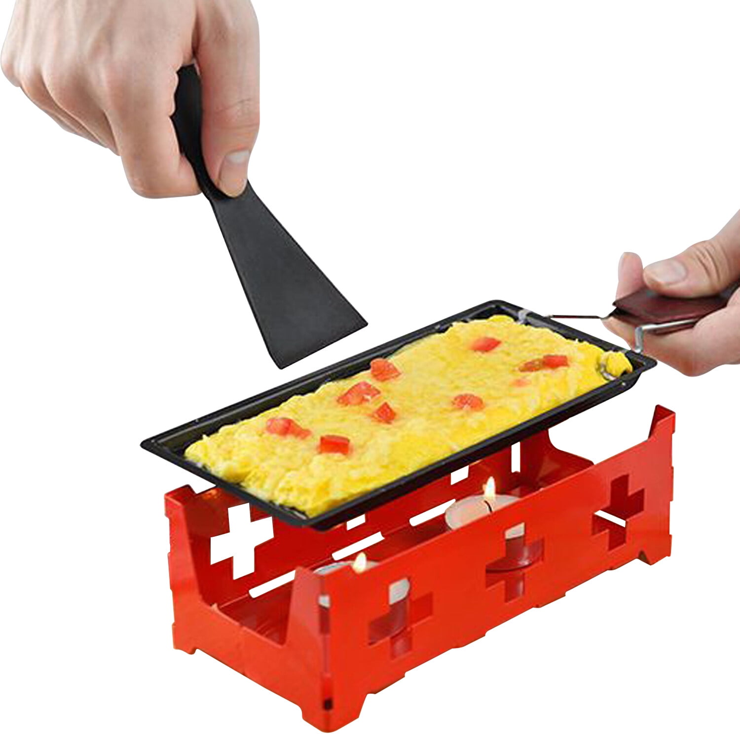 Non-Stick Raclette Grill Set Cheese Melter Pan with Spatula Foldable ...