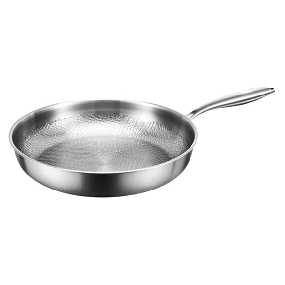 Non-Stick Skillet Frying Pan Uncoated Durable for Induction Cooktop Gas ...