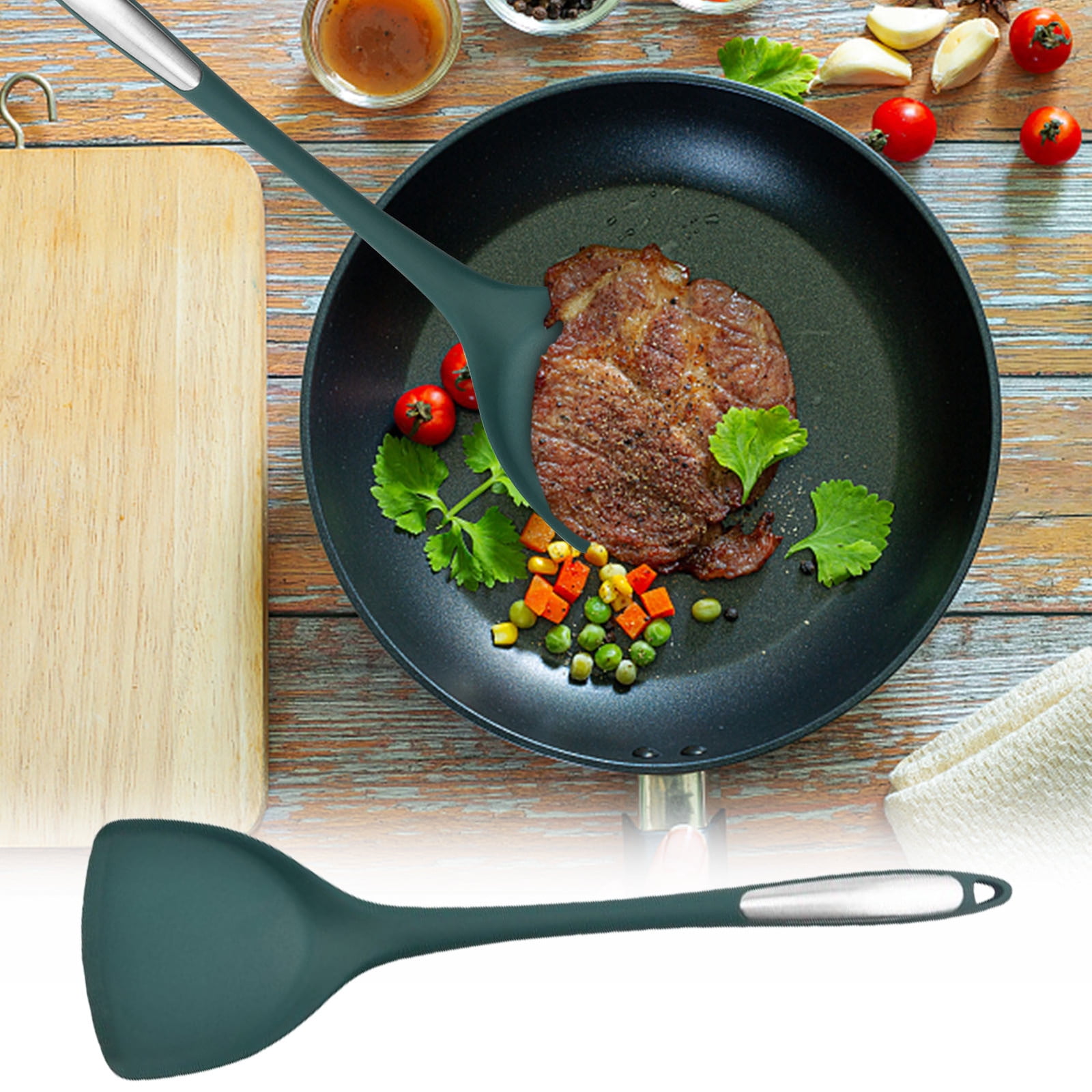 Non Stick Spatula | Heat Resistant Flexible Stainless Steel Kitchen ...