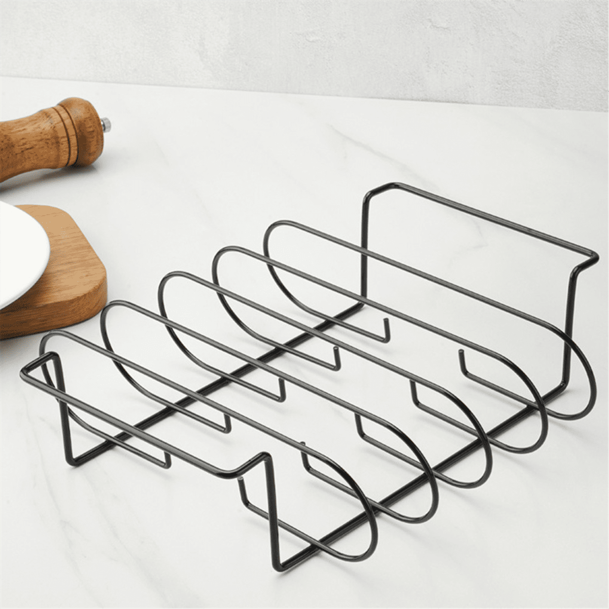 Non-Stick Stainless Steel Rib Rack for Grilling, Holds 4 Rib Racks for ...