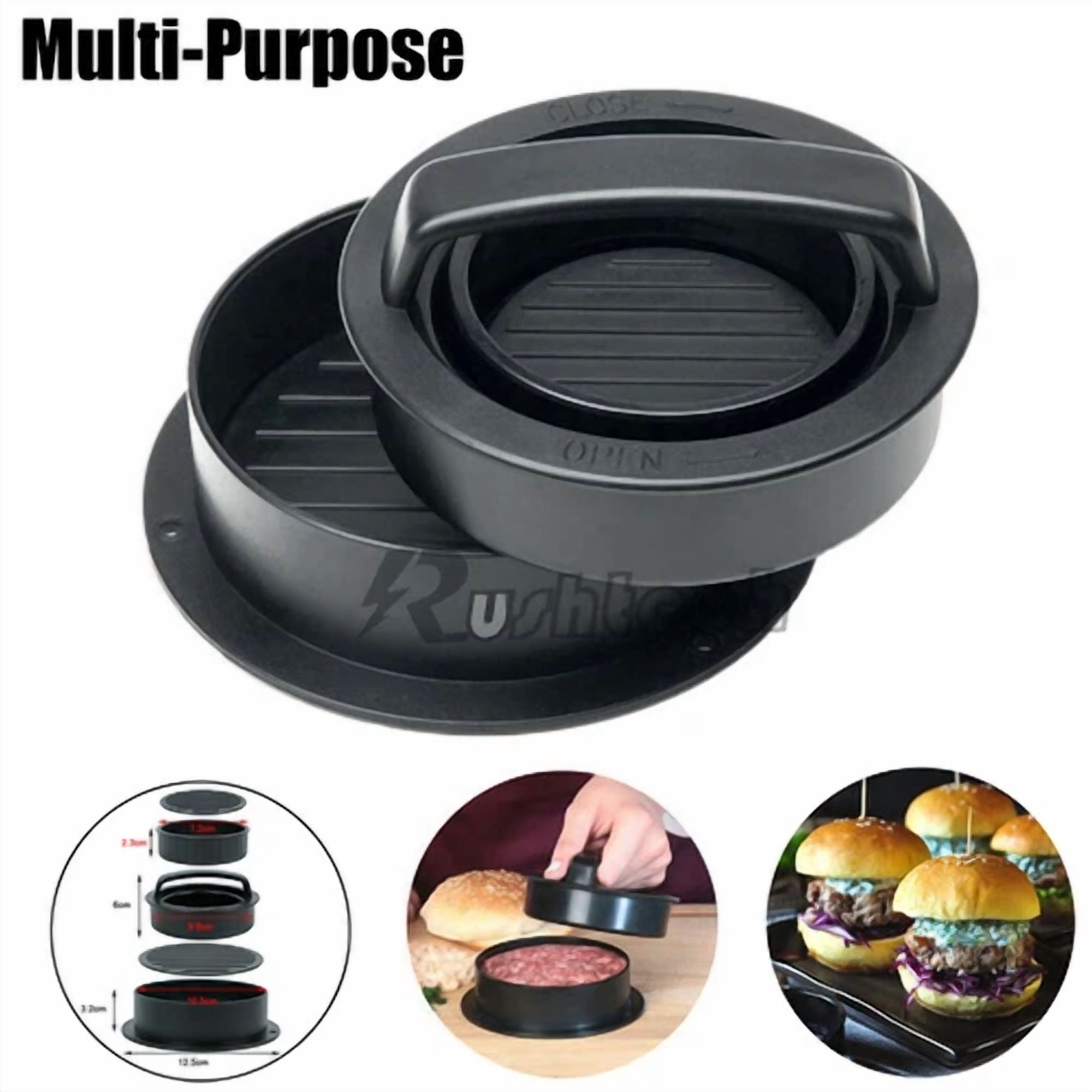 Non-Stick Stuffed Burger Press Hamburger Patty Mold Maker Slider ...