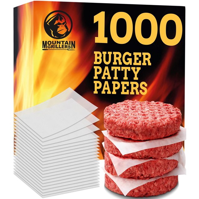 Mountain Grillers Non-Stick Waxed Hamburger Patty Papers - Perfect for ...