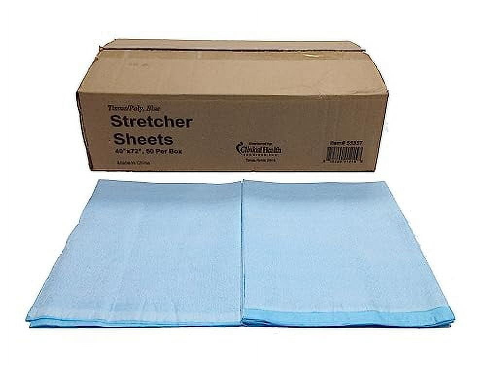 Non-Surgical use Disposable Tissue/Poly Flat Stretcher Sheets, 40" x 72 ...
