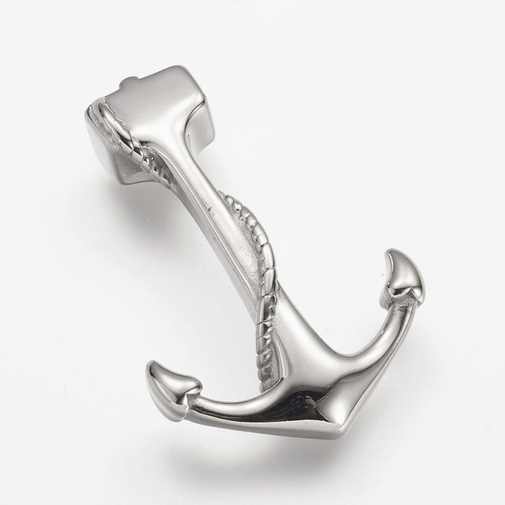 Non-Tarnish 304 Stainless Steel Anchor Hook Clasps For Leather Cord ...