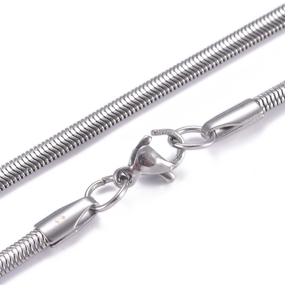 Non-Tarnish 304 Stainless Steel Flat Snake Chains Necklaces with ...