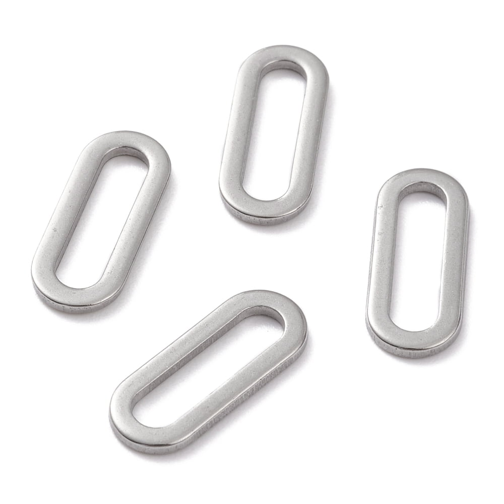 Non-Tarnish 304 Stainless Steel Linking Rings Oval Stainless Steel ...