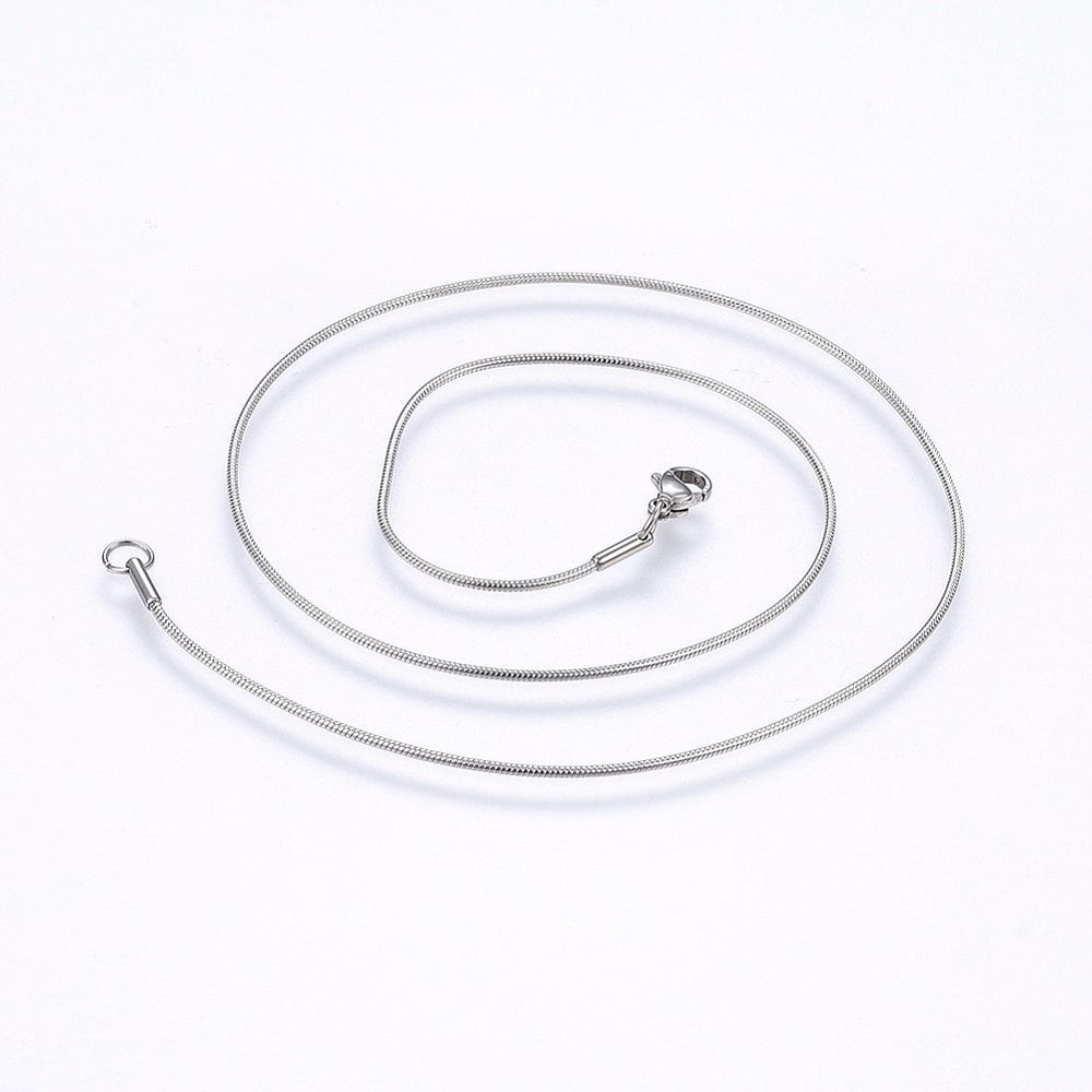 Non-Tarnish 304 Stainless Steel Snake Chain Necklaces with Lobster Claw ...