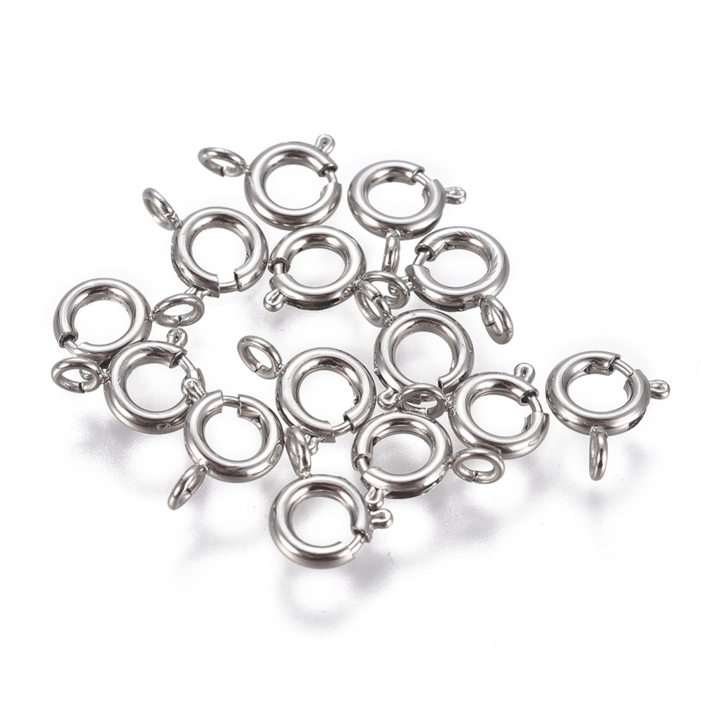 Non-Tarnish 304 Stainless Steel Spring Ring Clasps Stainless Steel ...