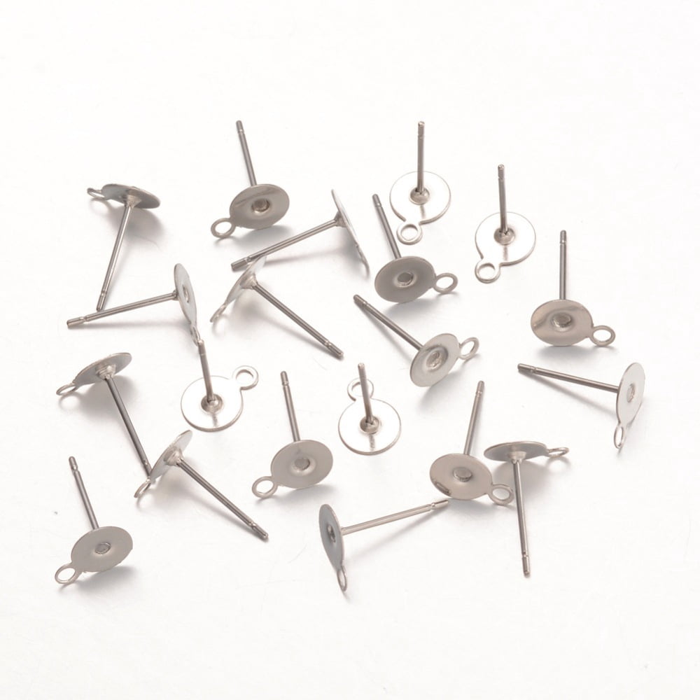 Non-Tarnish 316 Surgical Stainless Steel Stud Earring Settings with ...
