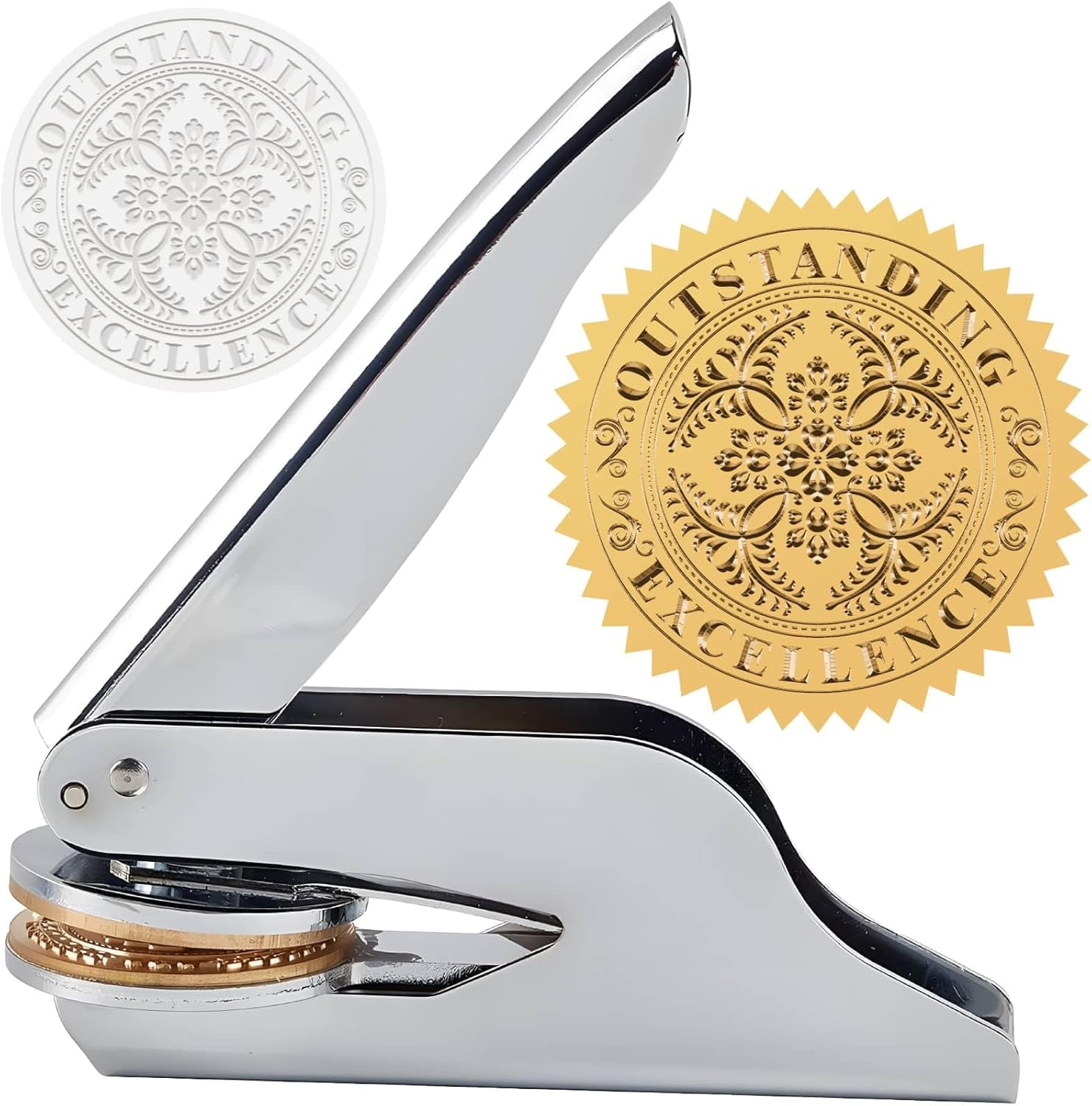 Non-Tarnish Custom Embosser Hand-Held Embossing Stamp Seal Embosser for ...