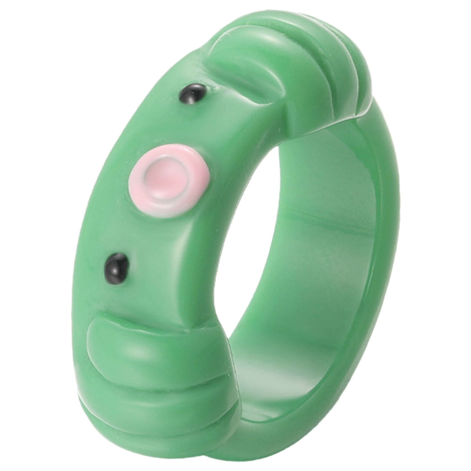 Non Tarnish Gold Jewelry, Acrylic Animal Stand Alone Ring for Female ...