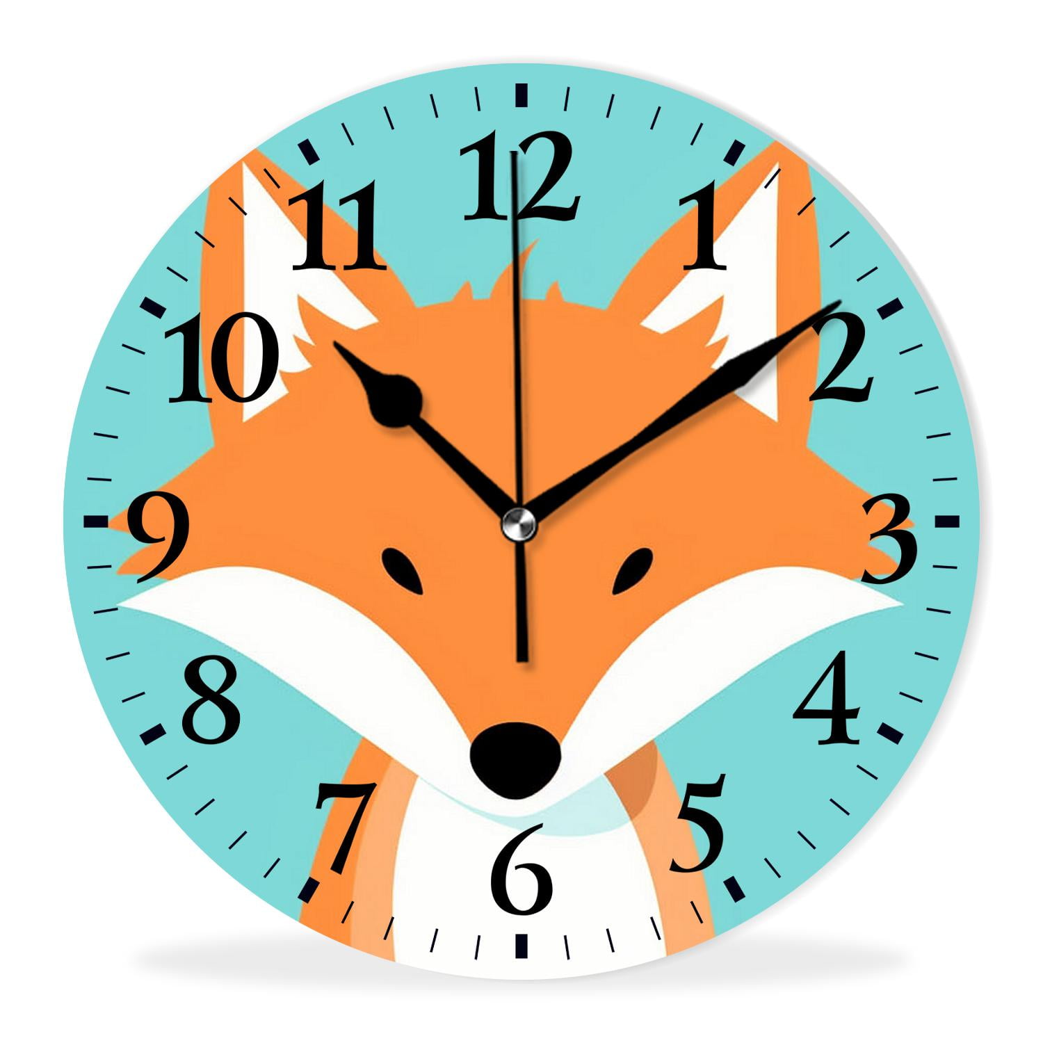 Non-Ticking Silent Clock Battery Operated Analog Clcok Round Wall ...