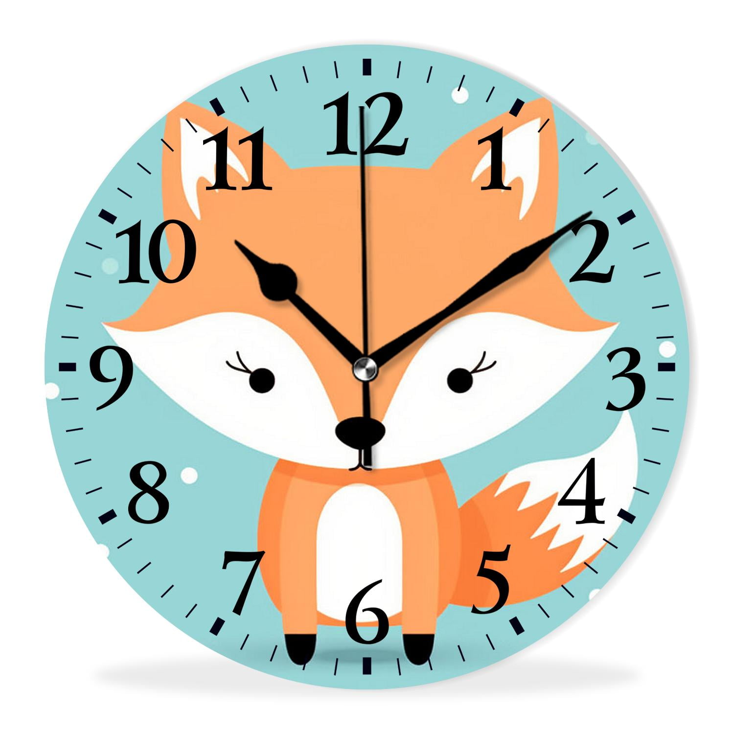 Non-Ticking Silent Clock Battery Operated Analog Clcok Round Wall ...