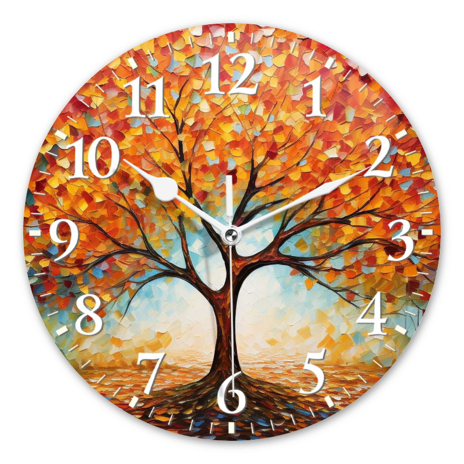 Non-Ticking Silent Clock Battery Operated Decor Clocks Modern Wall ...