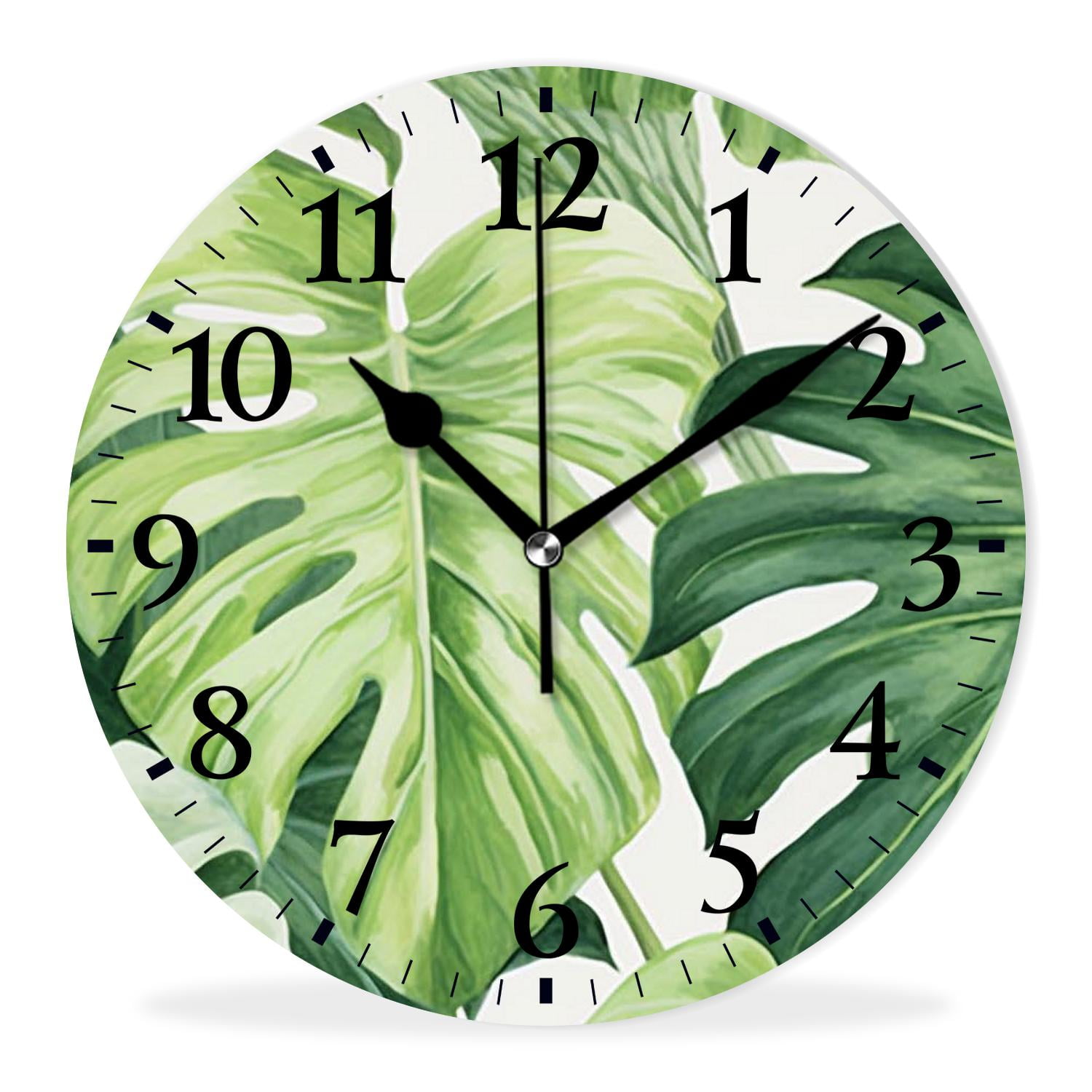 Non-Ticking Silent Wall Clocks Battery Operated Analog Clock ...