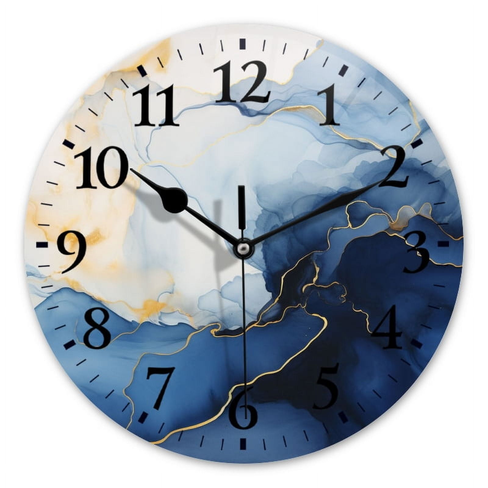 Non-Ticking Silent Wall Clocks Battery Operated Personalized Decor ...