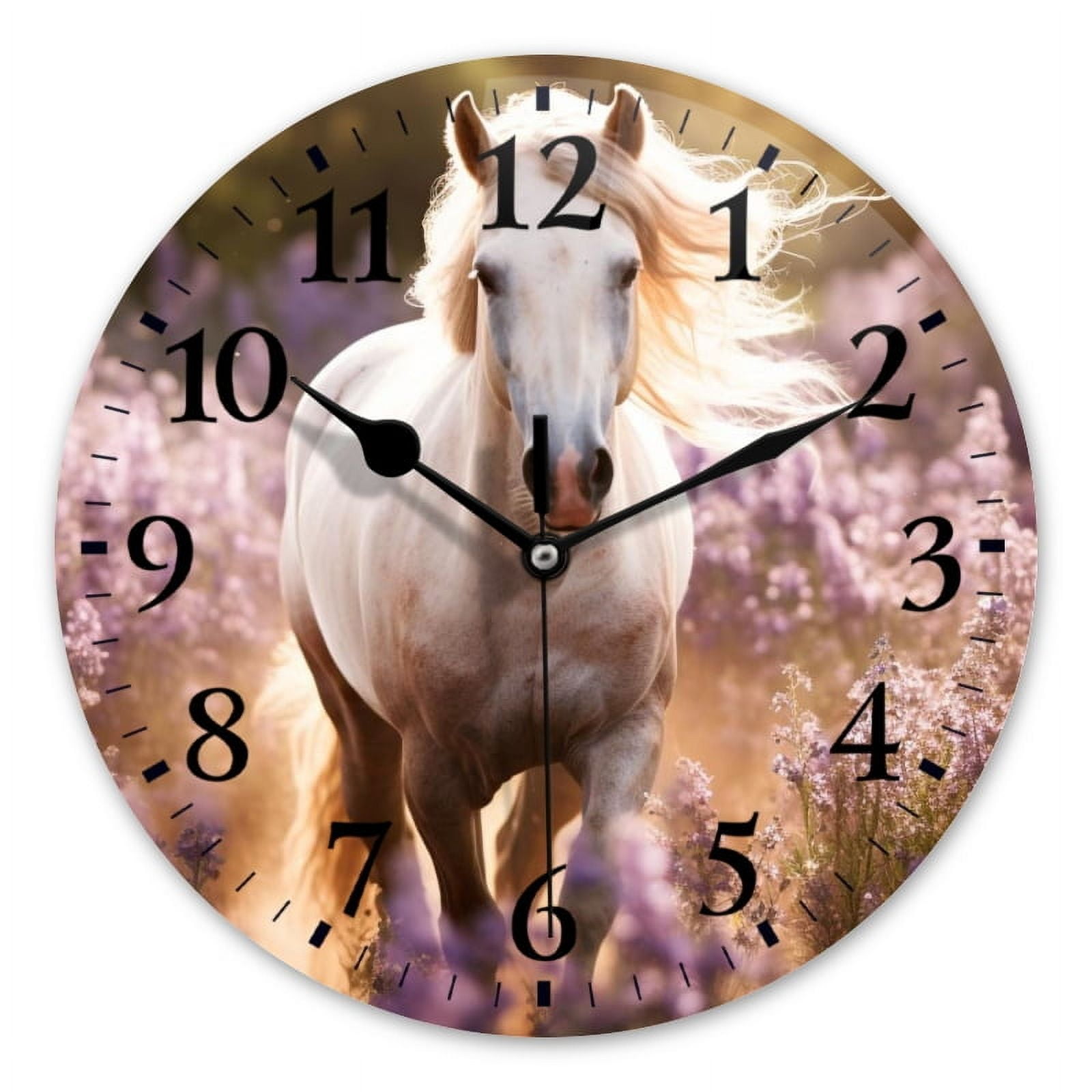 Non-Ticking Silent Wall Clocks Battery Operated Personalized Decor ...